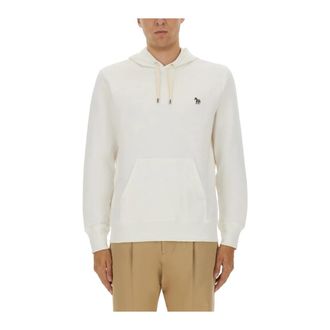 Paul Smith Zebra-Stickerei Baumwoll-Kapuzenpullover - - Sweatshirts & Hoodies - Herren - Wei&szlig; - S