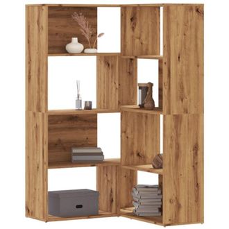 vidaXL Eck-B&uuml;cherregal 4 Etagen Artisan-Eiche 85x85x140 Holzwerkstoff - Vidaxl