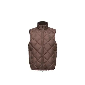 Moncler Moncler Chobe Diamond Quilted Down Vest, Men, Brown, Size: 2