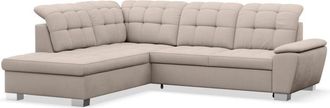 Selsey Jamaal - Ecksofa mit Schlaffunktion und Stauraum, linksseitig, beige - Selsey