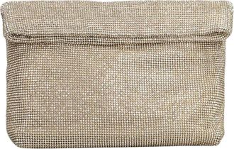 Twentyfourhaitch Femme, Sacs, Jaune, Taille: ONE Size Mini pochette en maille strass