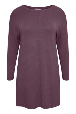 Fransa Plus Size Selection - FPBLUME TU 1 - Tunic - 20611029, Größe:46/48, Farbe:Black Plum (181706)