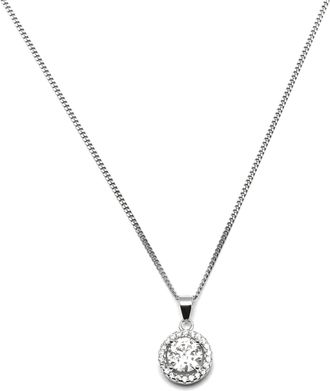 Luxenter Halskette, 925 Sterling Silber Legende Edelstein und gl&auml;nzender Zirkonia mit rhodinierter Oberfl&auml;che