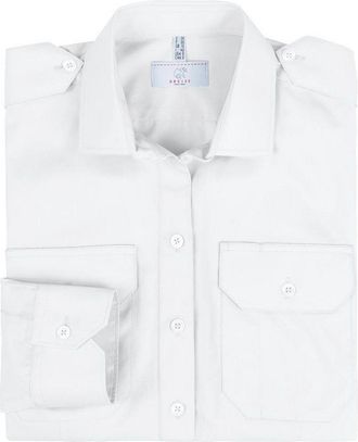 Greiff Langarmbluse Greiff SIMPLE Damen Pilotbluse Langarm Kent Regular-Fit Hellblau