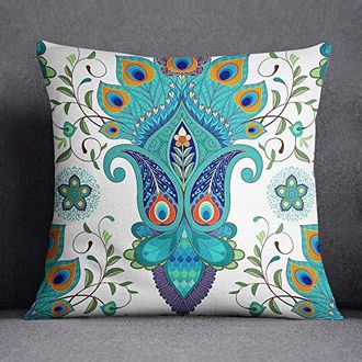 Bonamaison Le Jardin du Lin Kissenhüllen, Cotton, Mehrfarbig, 45x45