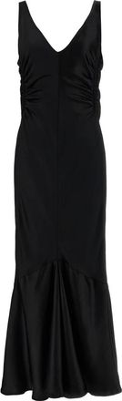 Sportmax Femme, Robes, Noir, Taille: 38 FR Long Satin Katia Dress
