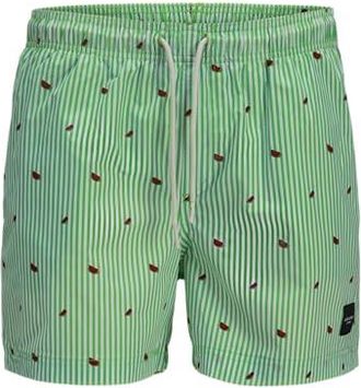 Jack & Jones Jpstmaui Jjswim Mini Stripe AKM Sn pour Homme, Vert &eacute;t&eacute;, S