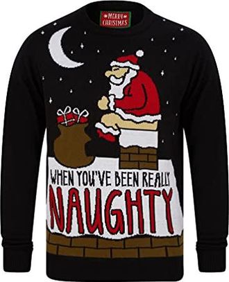 Tokyo Laundry Pull de Noël pour Homme Inscription Merry Christmas - Noir - X-Large