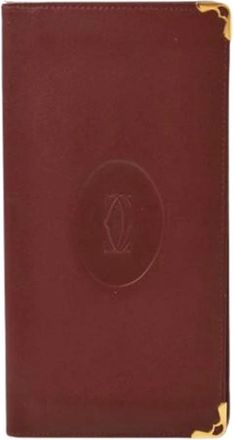 Cartier unisex, Pre-owned, Rouge, Taille: ONE Size Portefeuille en cuir Pre-owned