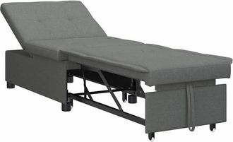 vidaXL Sofa Bett Dunkelgrau 194 x 67 x 37 cm Stoff vidaXL