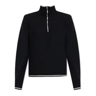 Maison Margiela Homme, Pulls, Noir, Taille: M Pull à col zippé
