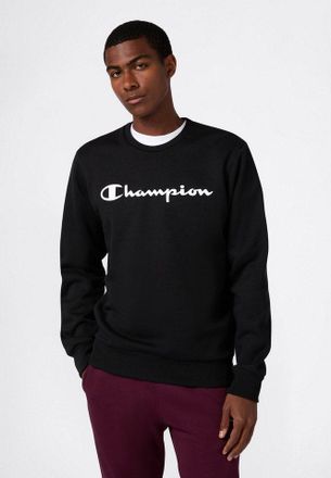 Champion Kapuzensweatshirt BASICS Fleece Crewneck Sweatshirt Large Logo