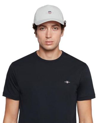 GANT Casquette de baseball unisexe en coton serg&eacute; avec logo, Coquille, S-M