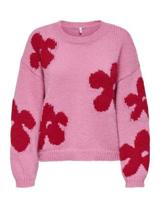 Only Onlbootle Life Ls Flower O-Neck KNT