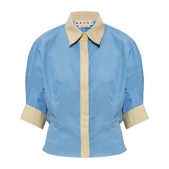 Marni Femme, Blouses et Chemises, Bleu, Taille: 36 FR Short Shirt