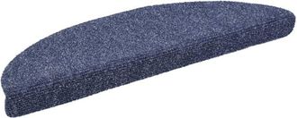 vidaXL Vidaxl - Stufenmatten Selbstklebend 30 Stk. 56x17x3 cm Blau Halbrund