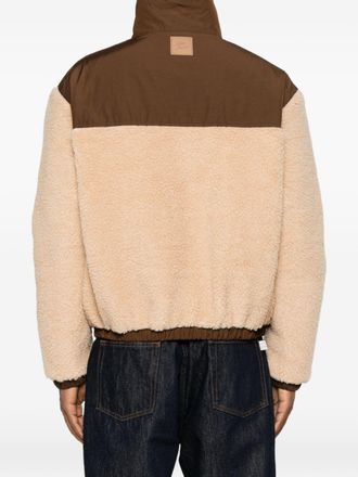 Ami Fleece Color-Block Jacket - Beige