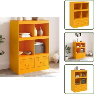 vidaXL The Living Store Highboard Senfgelb 67x39x95 cm Stahl - Schrank