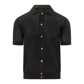 FILIPPO DE LAURENTIIS Homme, Pulls, Noir, Taille: 2XL Camicia MC Grana Riso