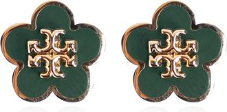 Tory Burch Femme, Accessoires, Vert, Taille: ONE Size Boucles doreilles motif floral