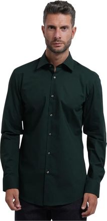 HUGO BOSS Chemise slim-fit en coton stretch - Homme - Chemises - Vert - Taille: 5XL