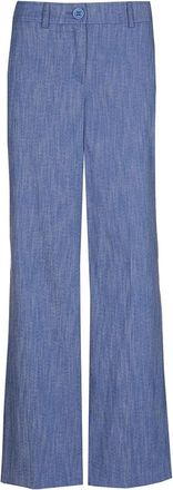 Marie M&eacute;ro Femme, Pantalons, Bleu, Taille: 50 FR Pantalon Droit Aspect Denim
