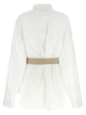Balenciaga Womens White Cotton Blouse