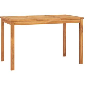 vidaXL Table &agrave; d&icirc;ner de jardin 120x70x77 cm Bois de teck solide