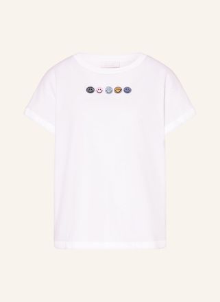 Rich & Royal T-Shirt Mit Schmucksteinen weiss