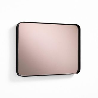 Oresteluchetta Rechteckiger Wandspiegel in Ros&eacute;gold mit schwarzem Rahmen