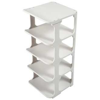 BESPORTBLE MUCKLILY Mehrschichtiges Flexibles Schuhregal aus Kunststoff Stapelbarer Schuhorganizer mit Freier Kombinationsm&ouml;glichkeit Platzsparend f&uuml;r Flur Schla