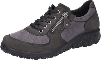 Waldl&auml;ufer Havy H89001-052 Orthotritt Chaussures confortables &agrave; lacets, pour femme, en cuir/textile, marron (Denver Kaleido stretch), marron, 38.5 EU