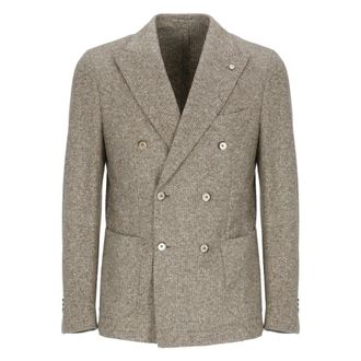 Lubiam Homme, Vestes, Beige, Taille: XL Veste Crois&eacute;e en Laine