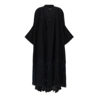 Dolce & Gabbana Boucl&eacute;-Cape-Mantel - - Jackets - Damen - Schwarzk - M