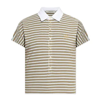 Golden Goose Femme, Tops, Brun, Taille: 40 FR Polo &agrave; Rayures