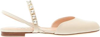 AGL Sandalen - Cream Slingback With Rhinestones - Gr. 36 (EU) - in Beige - f&uuml;r Damen