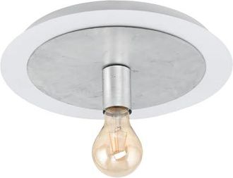 Eglo LED Deckenlampe Passano, Deckenleuchte, Stahl in weiss, silber, E27 Fassung