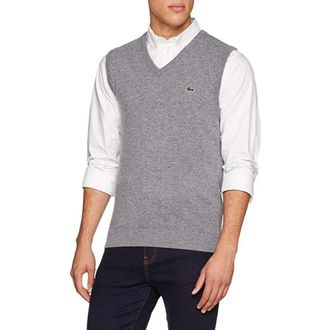 Lacoste Grauer &auml;rmelloser Pullover - - Knitwear - Herren - Grau - S
