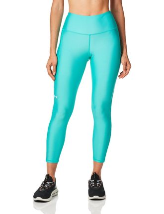 Under Armour HeatGear Damen-Leggings, hohe Taille, 7/8, Neptun (369)/Sea Mist, X-Gro&szlig;