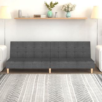 vidaXL Schlafsofa 2-Sitzer Hellgrau Stoff - Vidaxl