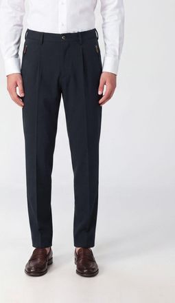 Pantaloni Torino Pantalon slim fit &agrave; pinces en viscose m&eacute;lang&eacute;e stretch