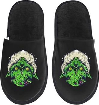 Generic Pantoufle Nuage De Cigarette Du Monstre Vert Slippers Maison Hiver Chausson Pour Homme Int&eacute;rieur Femme M