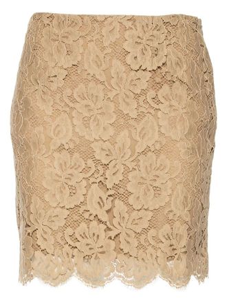 Polo Ralph Lauren minijupe à fleurs en dentelle - Tons neutres
