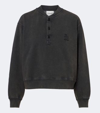 Isabel Marant Sweat-shirt Simony en coton m&eacute;lang&eacute;
