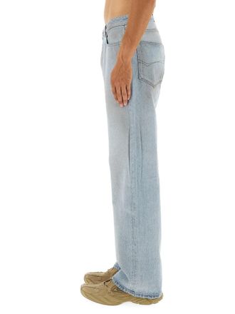 Balenciaga Deconstructed Cotton Jeans - Blue