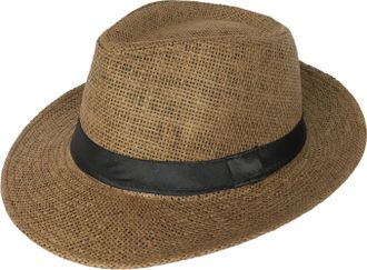 Miobo Panamahut Mountain Stroh Bogarthut Strohh&uuml;te Sommerhut Braun 56