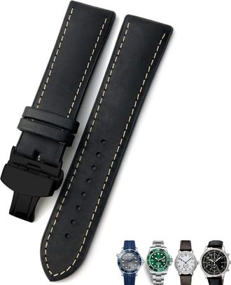 Generic 20mm 21mm 22mm Leder Uhrenarmband Schwarz Braun Bänder Für Omega 300 IWC Armband