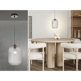 Fan Europe Fan Europe - Pendelleuchte ashford Relief Kristallglas transparent Amber, ø 20cm