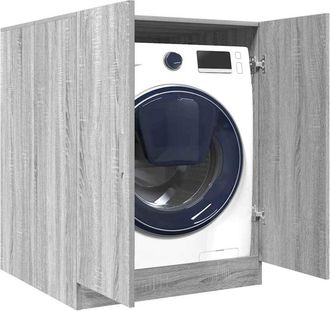vidaXL Vidaxl - Meuble pour machine &agrave; laver Sonoma gris 71x71,5x91,5 cm Sonoma gris