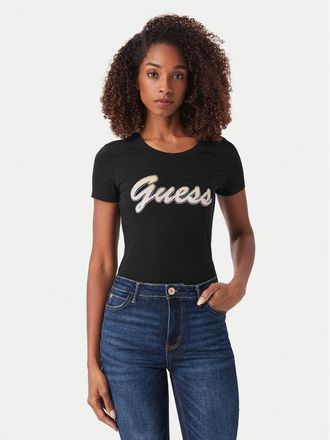 Guess T-Shirt W6YI56 K5028 Schwarz Slim Fit